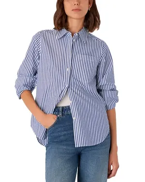 Whistles Relaxed Fit Striped Shirt