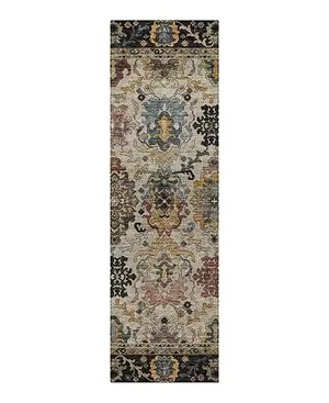 DALYN RUG COMPANY Silk Road Sr5 Runner Area Rug, 2'3x7'6 Black