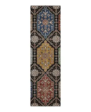 DALYN RUG COMPANY Silk Road Sr7 Runner Area Rug, 2'3x7'6 - Black