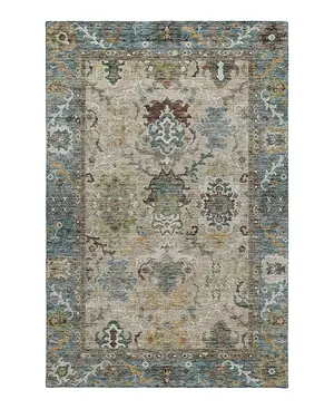 DALYN RUG COMPANY Silk Road Sr5 Area Rug, 5'0x7'6 - Aqua/ivory
