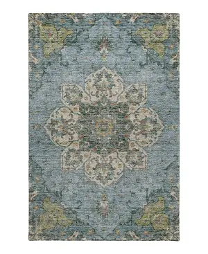 DALYN RUG COMPANY Silk Road Sr6 Area Rug, 5'0x7'6 - Blue/ivory