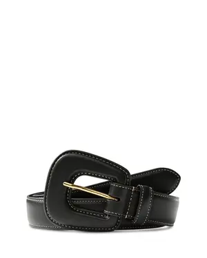 Veronica Beard Elsy Leather Belt - Black