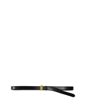Veronica Beard Dash Leather Belt Black