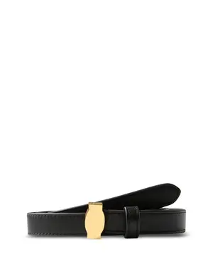 Veronica Beard Dash Leather Belt - Black