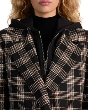 Alice + Olivia Plaid Double-breasted Blazer