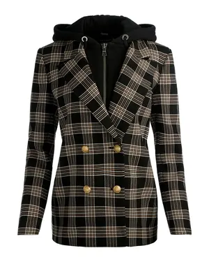 Alice + Olivia Plaid Double-breasted Blazer