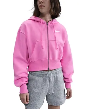 Nike Fleece Cropped Hoodie - Playful Pink