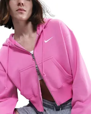 Nike Fleece Cropped Hoodie - Playful Pink