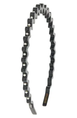Alexandre De Paris Imitation Pearl Headband - Black