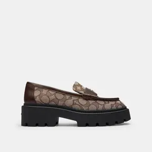 COACH OUTLET Coach Signature Jacquard Lucy Loafer - Oak/maple