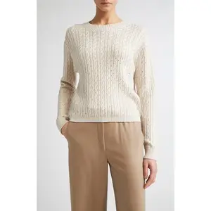 Max Mara Ussuri Embellished Cable Wool Sweater