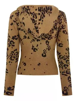 PROTÉMOA Cheetah-print Zip-up Hoodie
