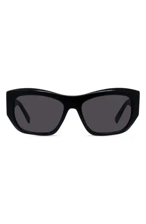 Givenchy Gv Day Square Sunglasses - Shiny Black/smoke