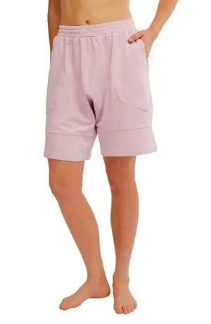 Free People Flowy Wide-leg Lounge Shorts - Fragrant Lilac