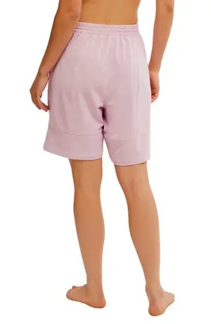 Free People Flowy Wide-leg Lounge Shorts - Fragrant Lilac