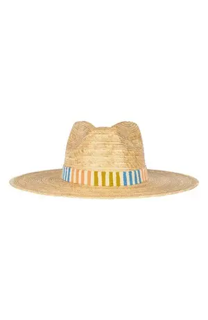 SUNSHINE TIENDA Colorful Dreamer Palm Straw Hat - Natural Multi