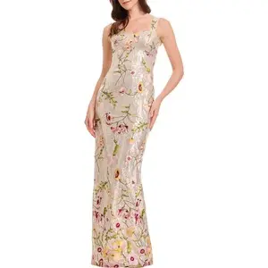 Floral Sequin Evening Dresses