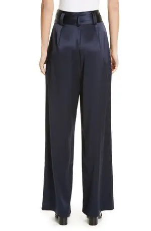 Tory Burch Tie Waist Satin Pants