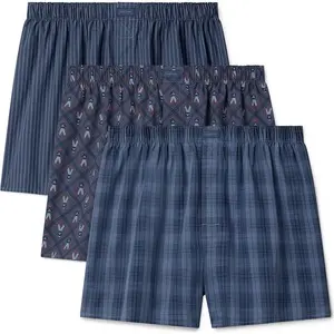 Tommy John Assorted 3-pack Woven Cotton Boxers - Cpso/sjvi/mpo