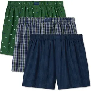 Tommy John Assorted 3-pack Woven Cotton Boxers - Sitting Duck/cab Plaid/blue