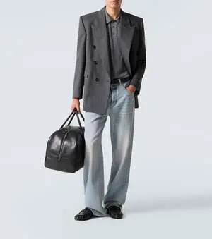 Saint Laurent Cassandre Wool Polo Shirt