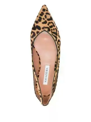 AQUAZZURA Leopard-print Ballet Flats