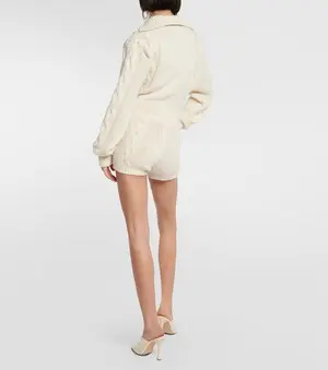 Magda Butrym Cable-knit Cashmere Shorts - Neutrals