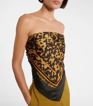 Christopher Esber Printed Silk Top