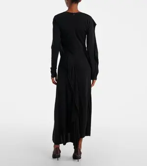 Victoria Beckham Draped Jersey Maxi Dress