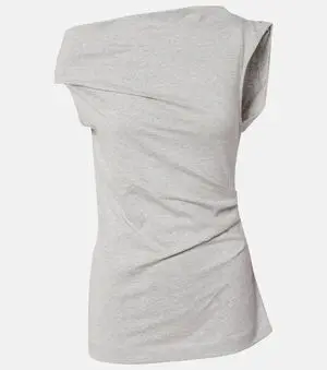 Dries Van Noten Draped Cotton Jersey Top
