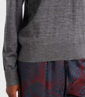 Dries Van Noten Wool Polo Sweater - Grey