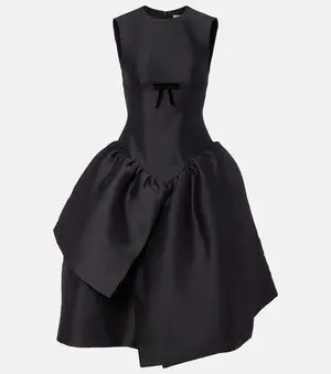 SHUSHU/TONG Bow-detail Cutout Top - Black