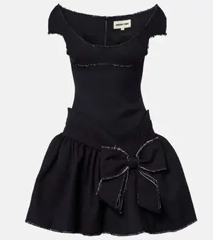 SHUSHU/TONG Bow-detail Cutout Top - Blue