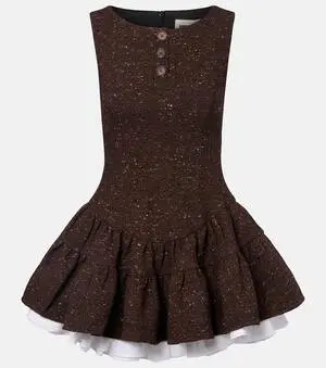 SHUSHU/TONG Knitted Wool-blend Minidress - Brown
