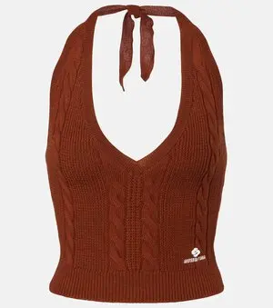 SHUSHU/TONG Bow-detail Cutout Top - Brown