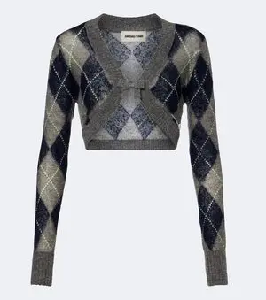 SHUSHU/TONG Bow-detail Cutout Top - Grey