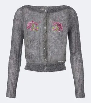 SHUSHU/TONG Cotton-blend Tweed Minidress - Grey