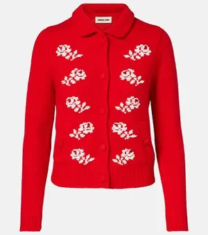 SHUSHU/TONG Ruffled Wool And Silk Minidress - Red