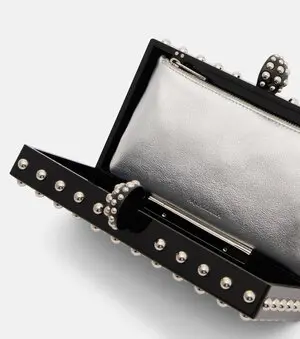 AQUAZZURA Cosmic Mini Studded Clutch - Black