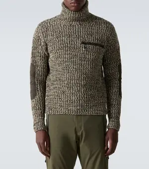 Moncler Virgin Wool Turtleneck Sweater - Green