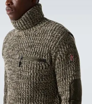 Moncler Virgin Wool Turtleneck Sweater - Green