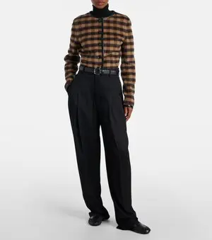 Proenza Schouler Checked Wool-blend Jacket - Brown