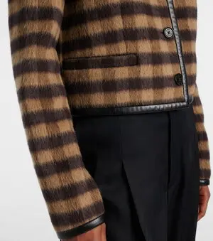 Proenza Schouler Checked Wool-blend Jacket - Brown