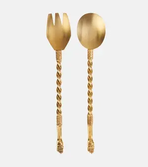 NATALIA CRIADO Plated 2-piece Utensils Set - Gold