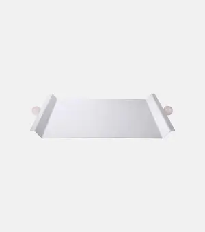 NATALIA CRIADO Embellished -plated Tray - Silver