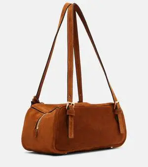 Versace Suede Shoulder Bag - Brown