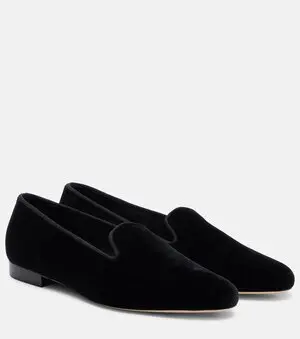 TOTEME Velvet Loafers - Black