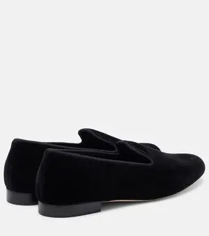 TOTEME Velvet Loafers - Black