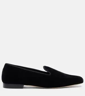 TOTEME Velvet Loafers - Black
