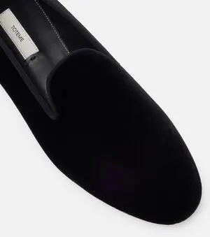 TOTEME Velvet Loafers - Black